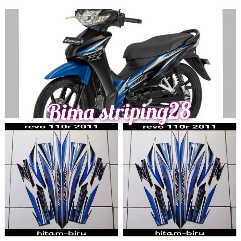 Jual STIKER STRIPING LIS LES BODY FULL SET MOTOR HONDA REVO ABSOLUTE ...