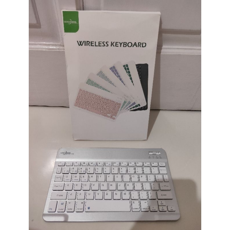 Jual Keyboard bluetooth wireless goojodoq 2nd gen 3 in 1 silver ...