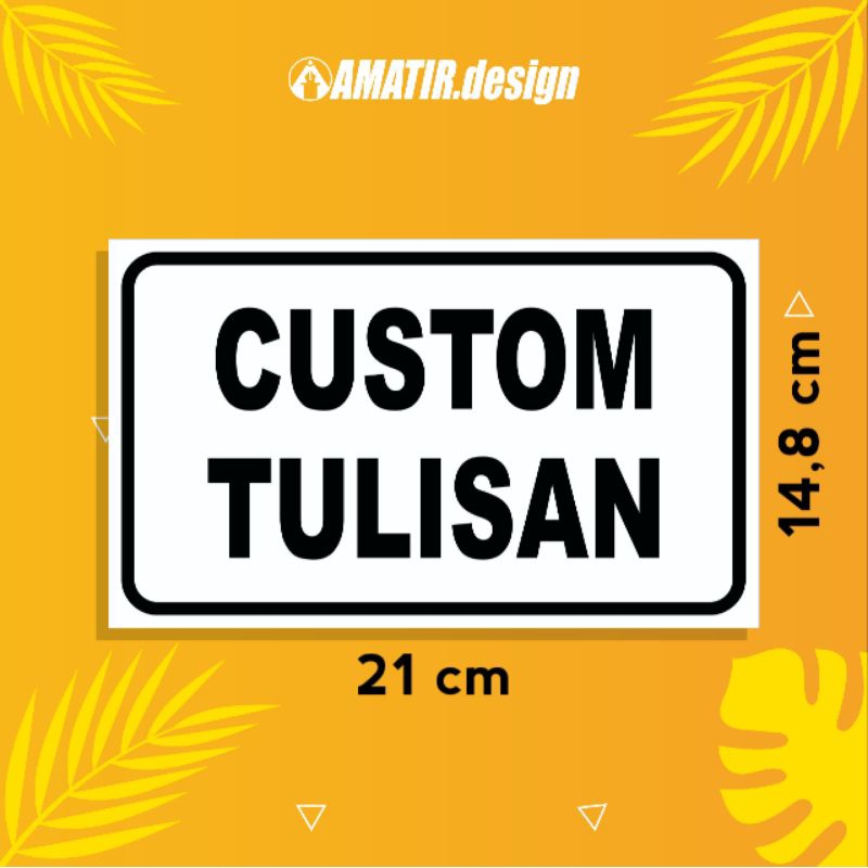 Jual STIKER CUSTOM TULISAN (Bahan Vinyl + Laminasi Glossy) | Shopee ...