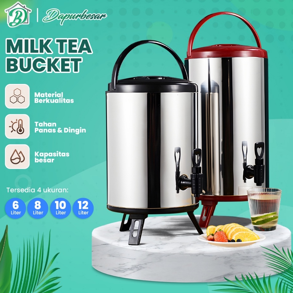 Jual VFW Termos Air Milk Tea Bucket Water 68112 Liter Dispenser Minuman ...