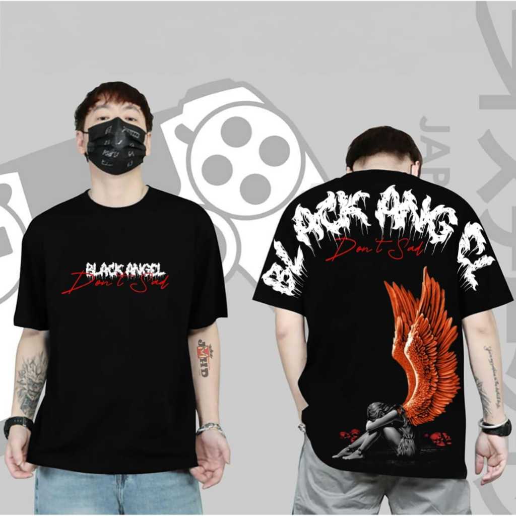 Jual KAOS T-SHIRT KAOS DISTRO BERGAMBAR TULISAN BLACK ANGEL / KAOS ... Jual KAOS T-SHIRT KAOS DISTRO BERGAMBAR TULISAN BLACK ANGEL / KAOS ...