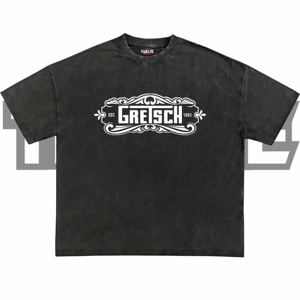 Jual GRETSCH GUITAR Logo Oversize T-Shirt | Wash Hitam | Kaos Aesthetic ...