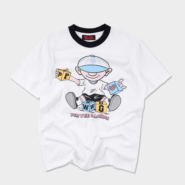 Jual Tshirt Pee Wee Gaskins - Little Boy Ringer Tee | Shopee Indonesia