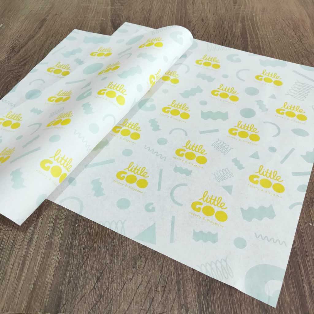 Jual CUSTOM Kertas Roti Foodgrade 21 x 28 cm - Wrap Paper / Kertas ...