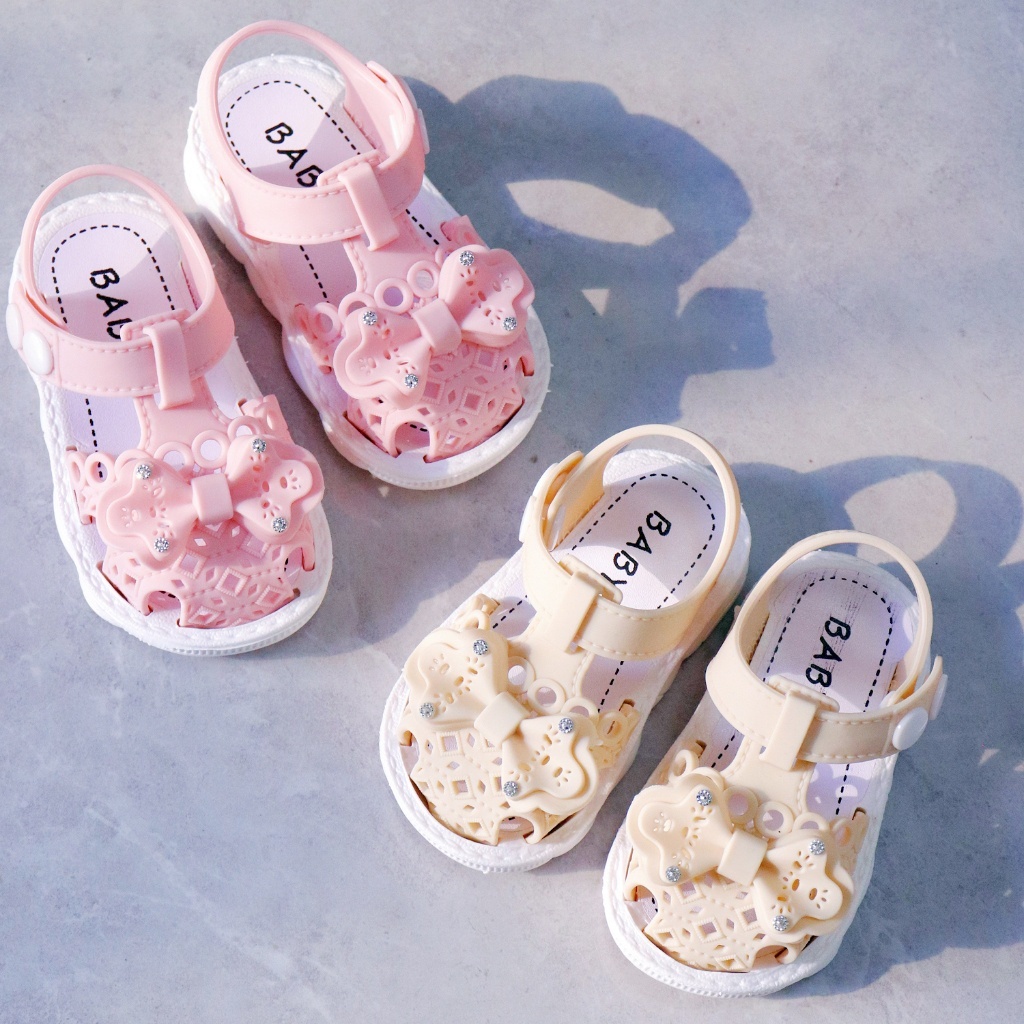 Jual PROMO 10.10 heybaby CHLOE RIBBON Sandal Anak Perempuan Bahan Karet ...
