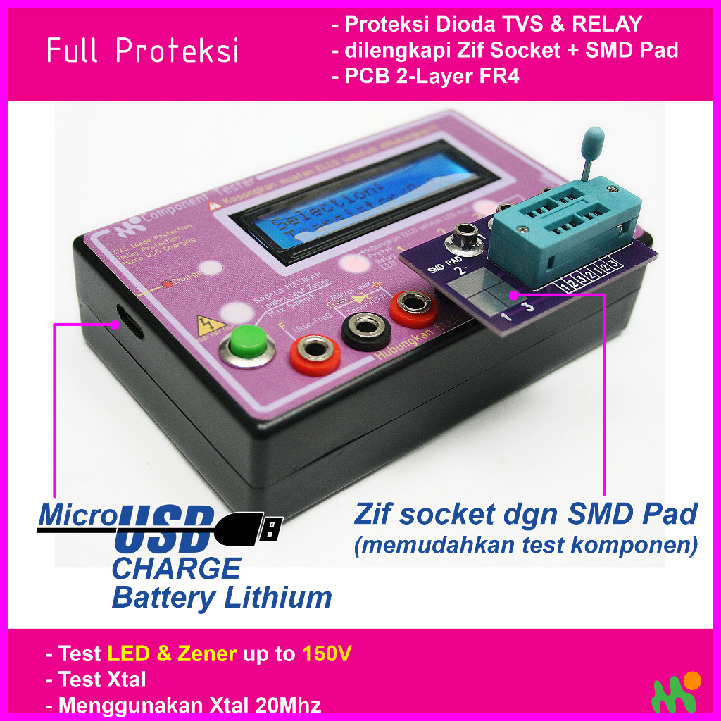 Jual ESR Meter - Komponen Tester - Zener Tester - LCR Meter - Smart ...