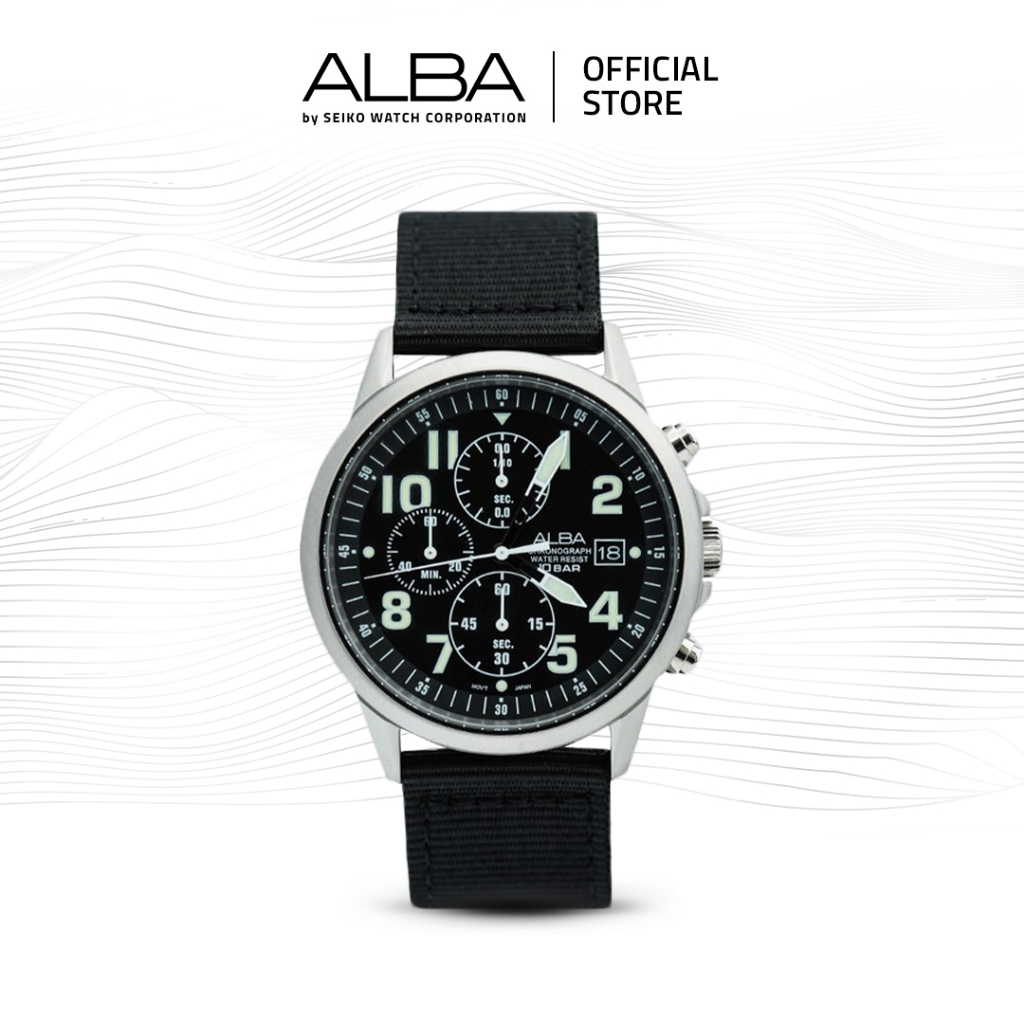 Jual Alba Jam Tangan Pria Pilot Chronograph AM3853 / AM3853X1 Quartz ...