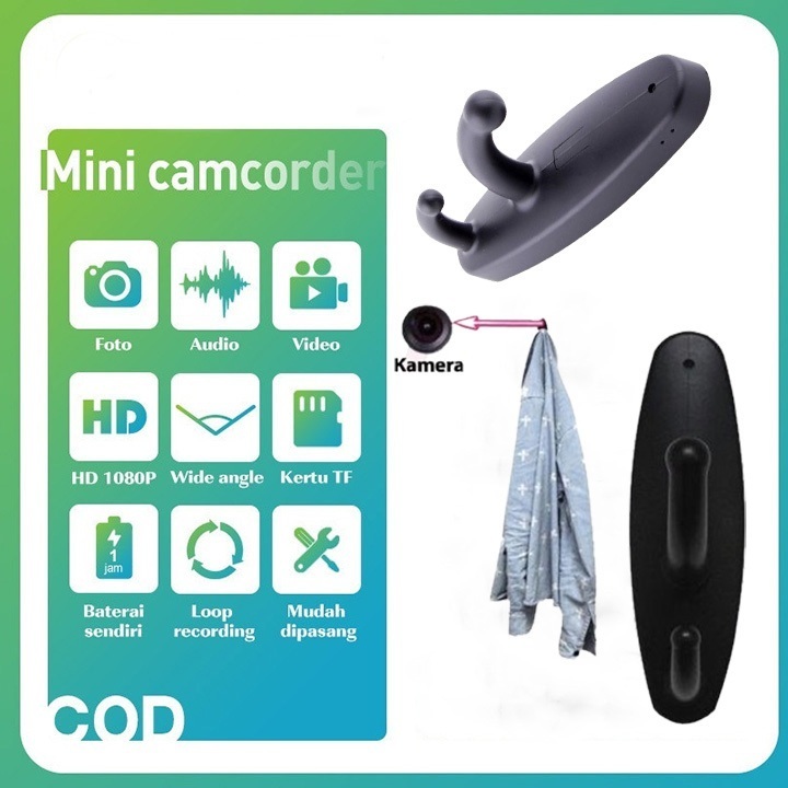 Jual Clothes hook mini camera 1080P Buat Ngintip kamera Pengintai Super ...