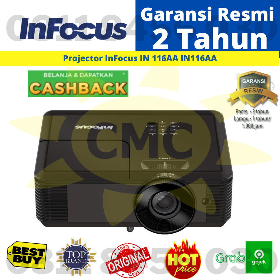 Jual Projector InFocus IN 116AA IN116AA WXGA 3800 Ansi Lumens HDMI VGA ...