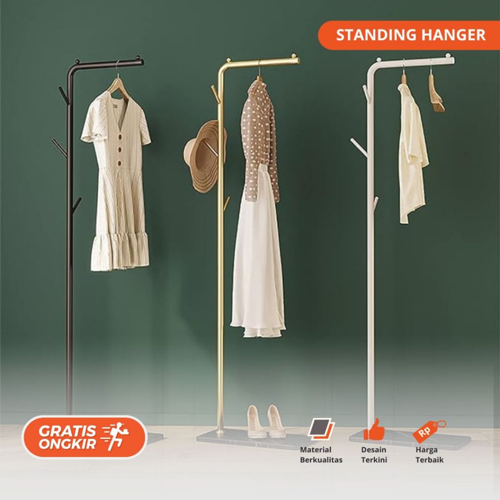 Jual STANDING HANGER MARBLE - HANGER PAKAIAN / GANTUNGAN PAKAIAN ...