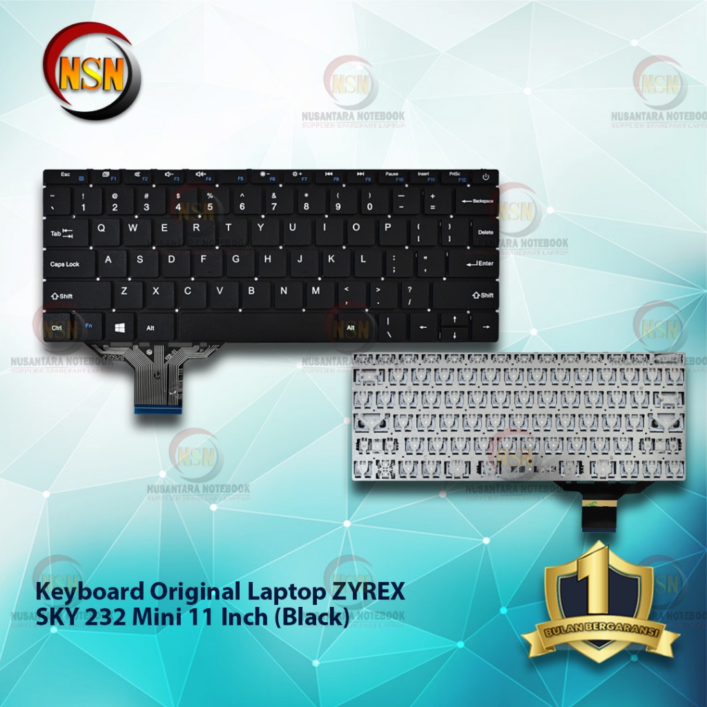 Jual Keyboard Original Laptop ZYREX SKY 232 Mini 11 Inch (Black ...