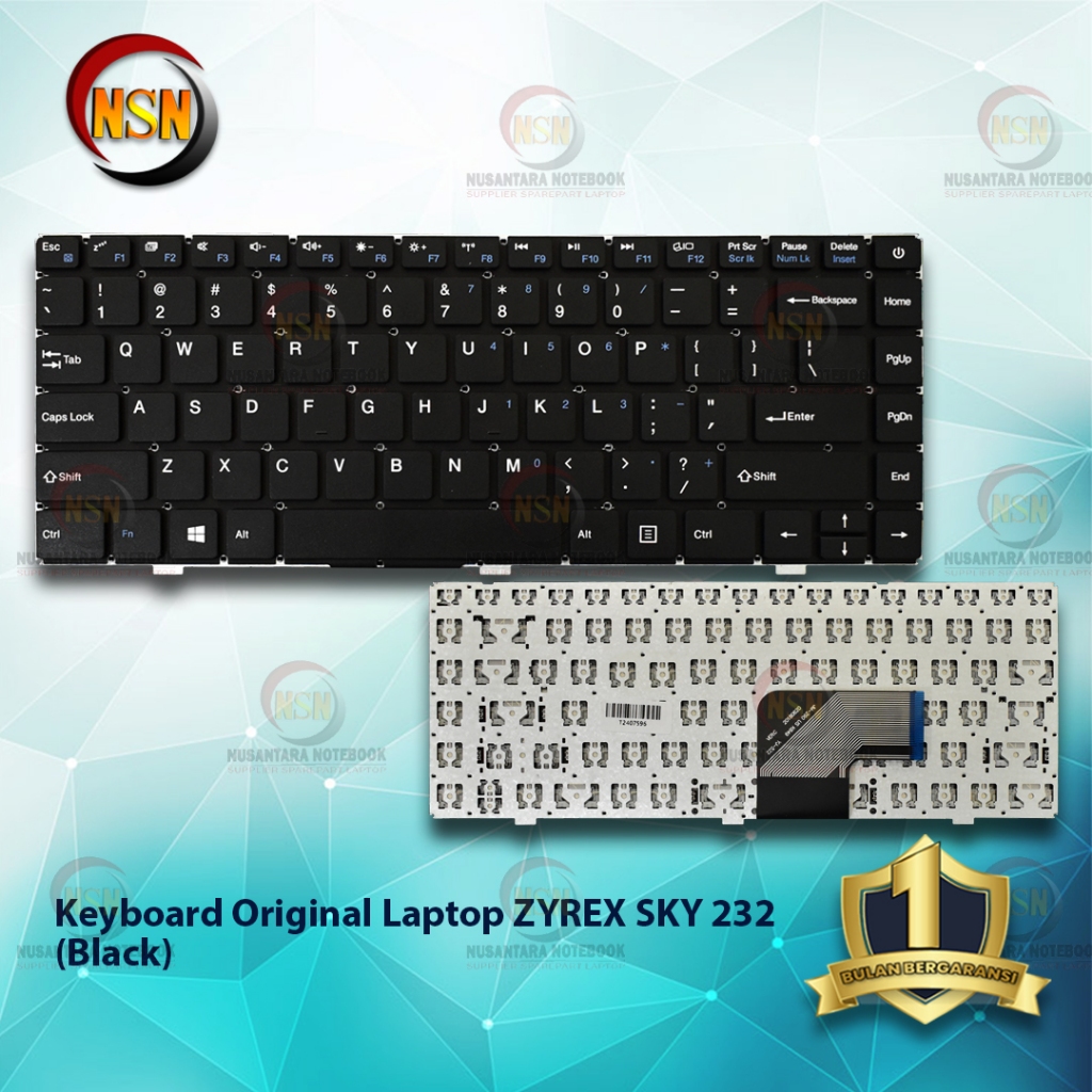 Jual Keyboard Original Laptop ZYREX SKY 232 (Black) | Shopee Indonesia