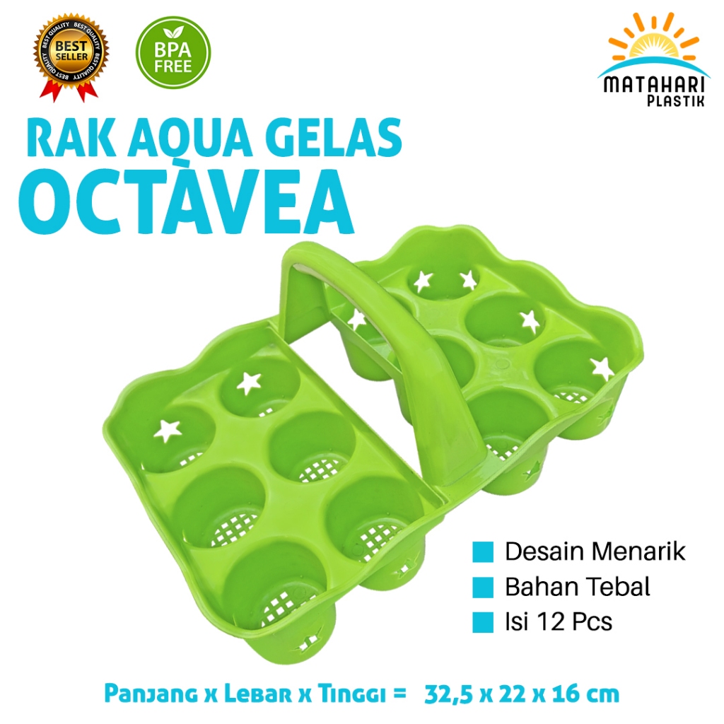 Jual RACK AQUA OCTAVEA 12 CUP/Rak Air Mineral Plastik/Keranjang Tempat ...