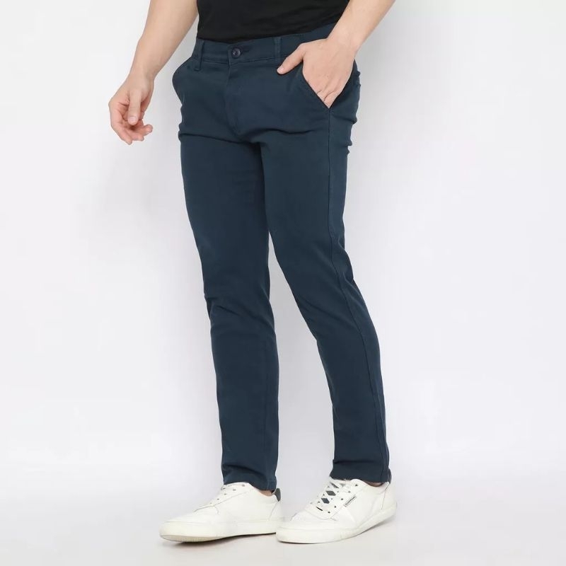 Jual CELANA PRIA CHINO BIRU NAVY PANJANG KERJA KANTOR CELANA PANJANG CHINO PRIA | Shopee Indonesia