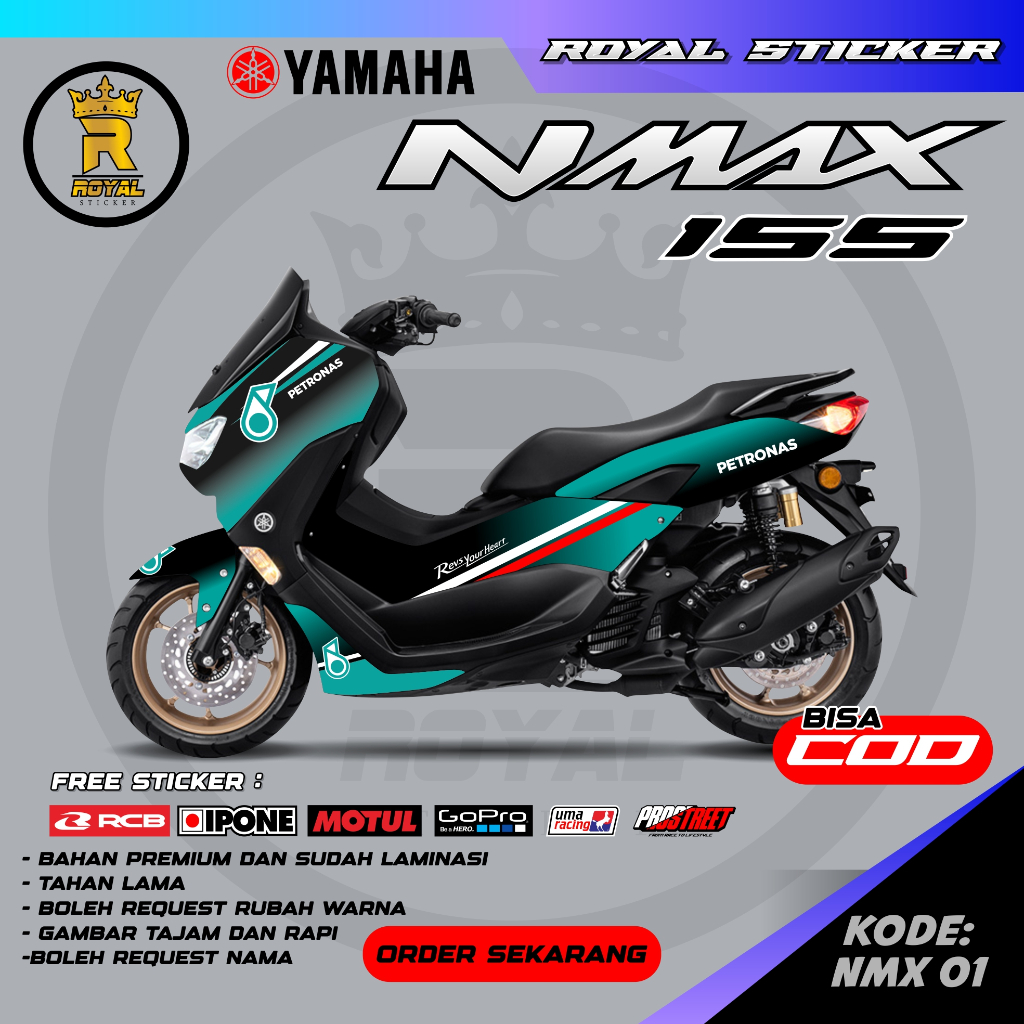 Jual NMX 1-STIKER VARIASI MOTOR NMAX FULL BODY GRATIS CUSTOM NAMA ...