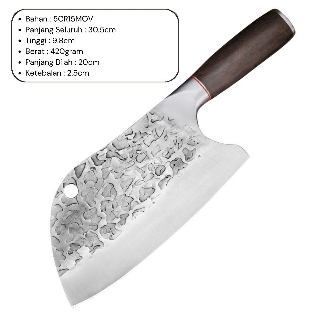 Jual Pisau Koki Pisau Daging Cleaver Knife Jumbo Bahan Baja Tahan Karat ...