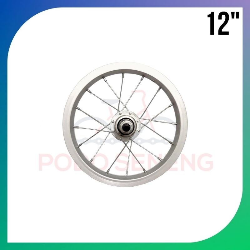 Jual Velg Sepeda Ukuran 12 Aluminium Alloy Sudah Rakitan Siap Pakai ...