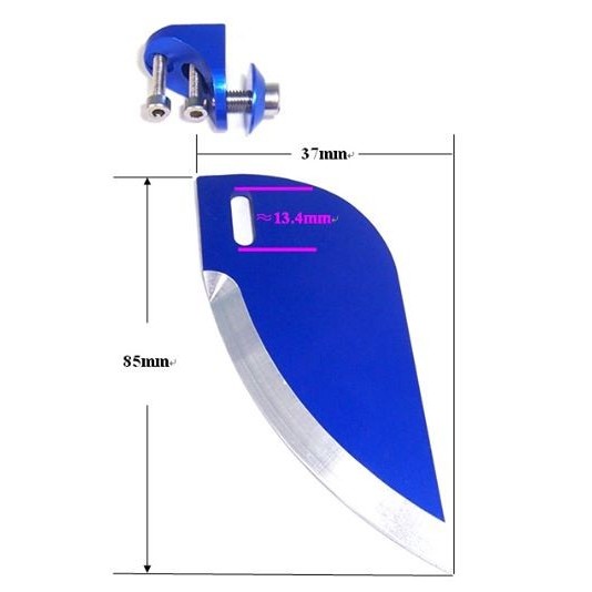 Jual Aluminum Adjustable Turn Fin for Boats(2PCS)-37*85mm Random Color ...