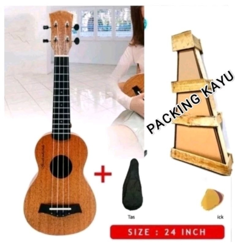 Jual PROMO UKULELE SOPRANO SENAR4 FREE PACKING KAYU */ PAKET LENGKAP ...