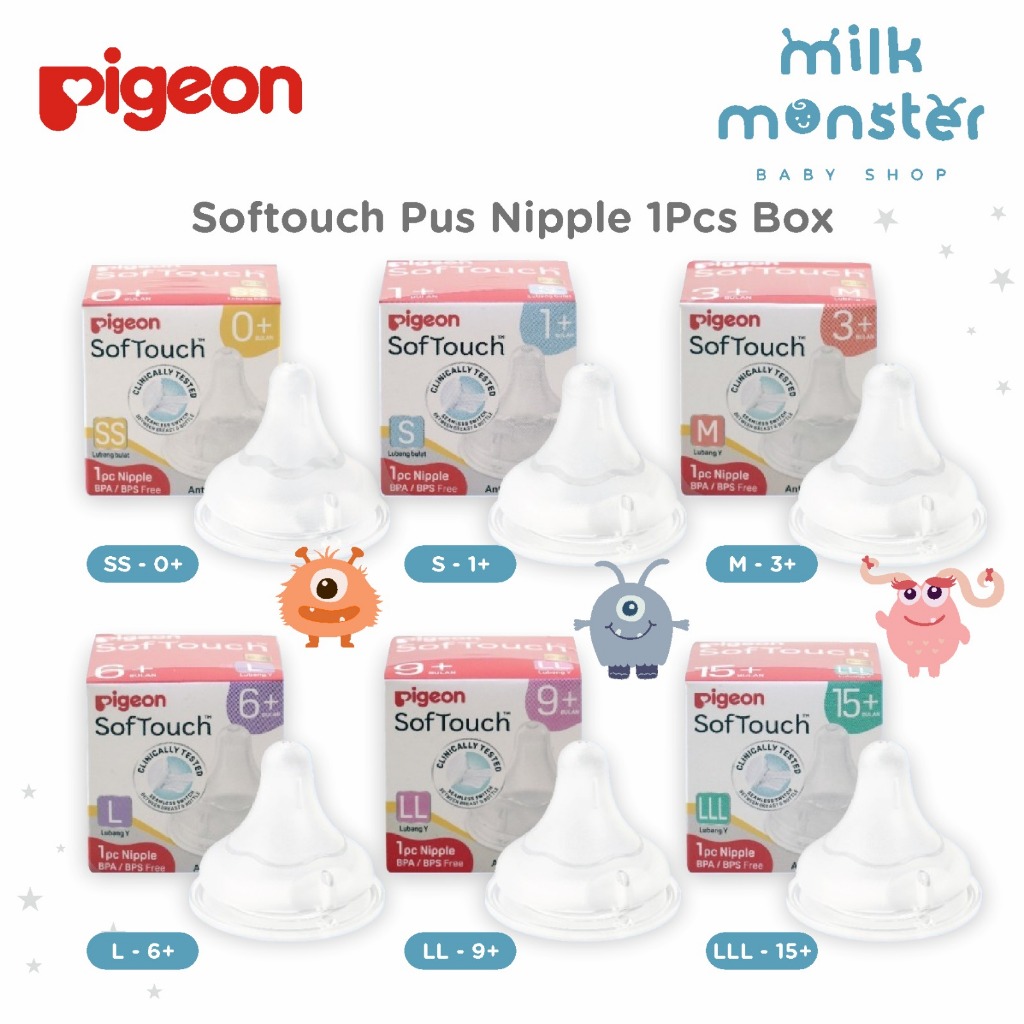 Jual Pigeon Softouch Pus Nipple box /blister | Shopee Indonesia