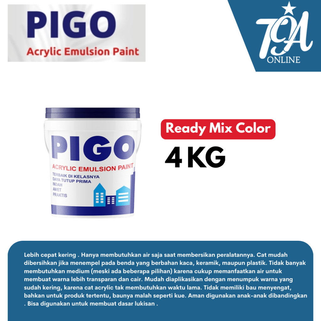 Jual HOMER PAINT Pigo Cat Tembok Interior Ekonomis 4 KG | Shopee Indonesia