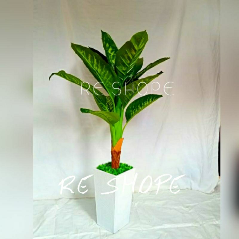 Jual tanaman sri rejeki 120cm bunga hias artificial promo pohon talas ...