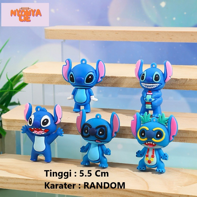 Jual CRM07 Cake Topper Animasi Lilo Stitch 3D Dekor Hiasan Kue Ulang ...