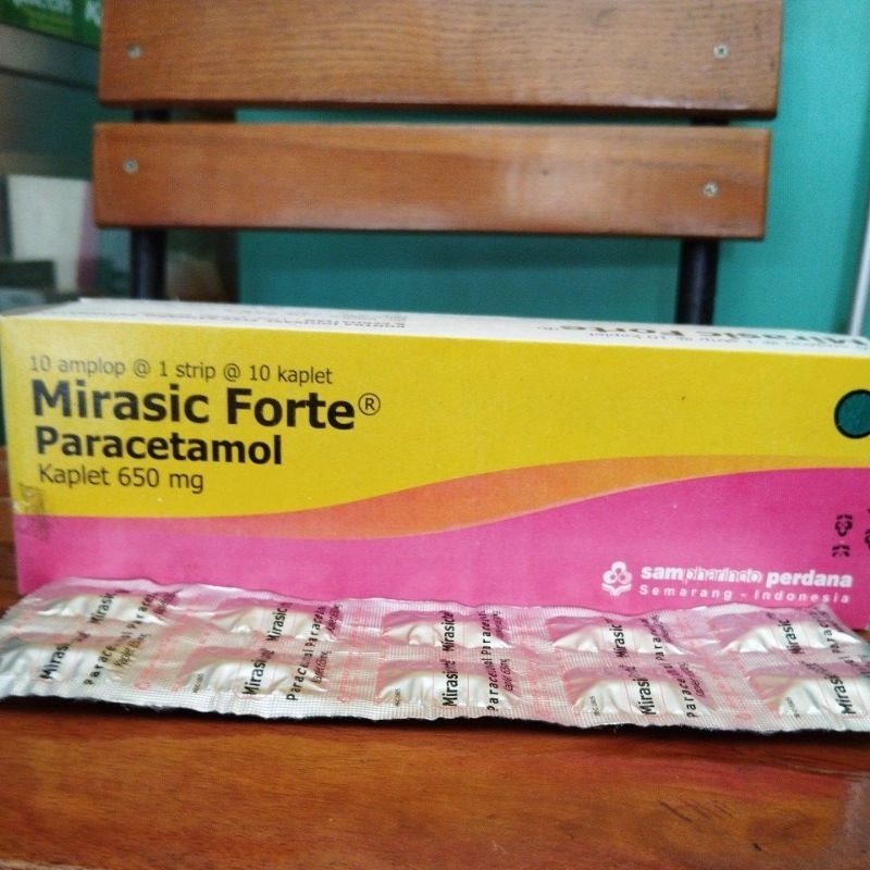 Jual Mirasic Forte - Paracetamol 650mg - 1 strip 10 kaplet | Shopee ...