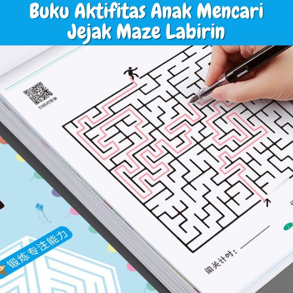 Jual Buku Aktivitas Anak Bermain Maze Labirin Game Permainan Mencari ...