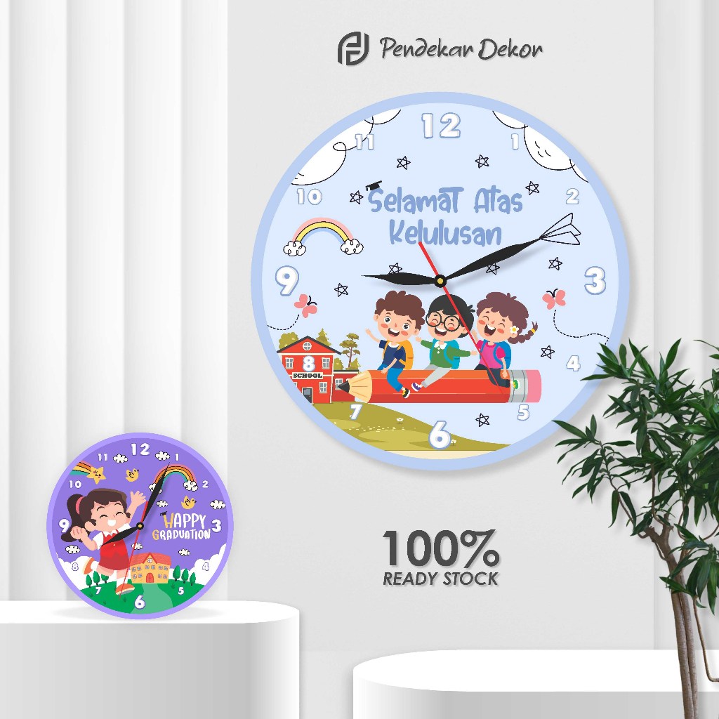 Jual JAM DINDING UNIK - JAM DINDING KENAIKAN KELAS - JAM MEJA KARAKTER ...