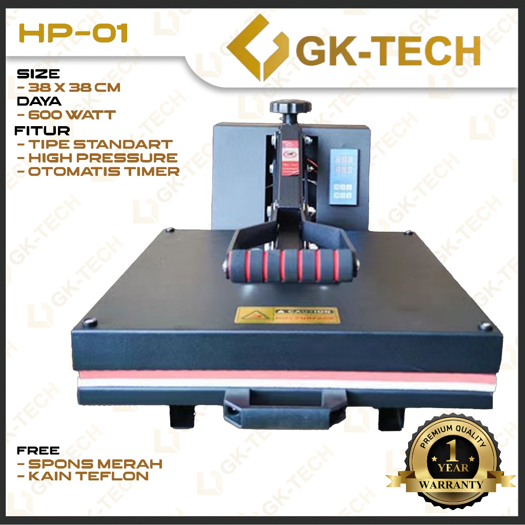 Jual Mesin Heat Press Sablon Kaos 38x38 Digital Premium | Shopee Indonesia