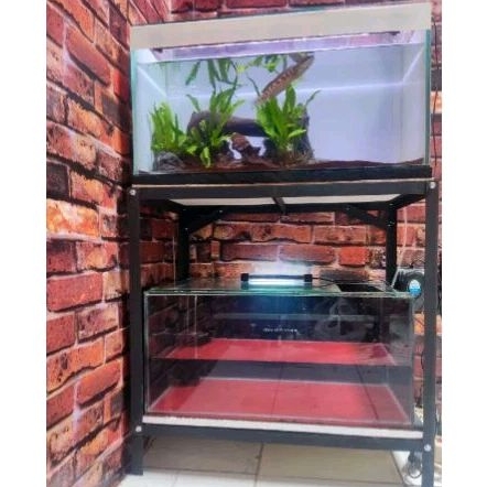 Jual Rak aquarium P75cm L45-60cm T60cm 2 susun / rak custom / rak ...