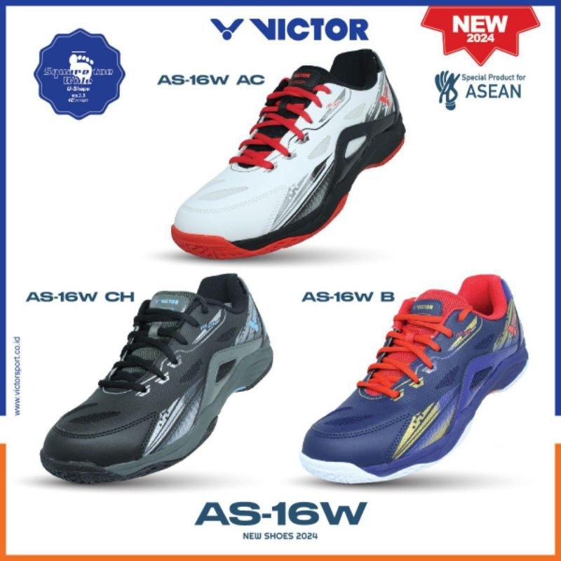 Jual Sepatu Badminton Victor AS-16 W | Shopee Indonesia