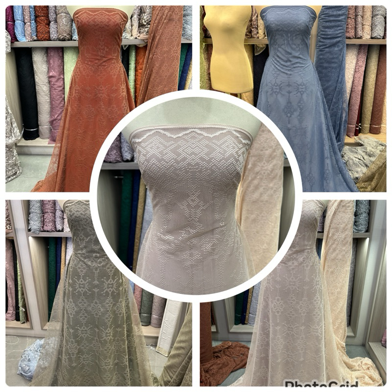 Jual Bahan kain Lace chantily Galaxy / Bahan kebaya / Bahan tunik ...