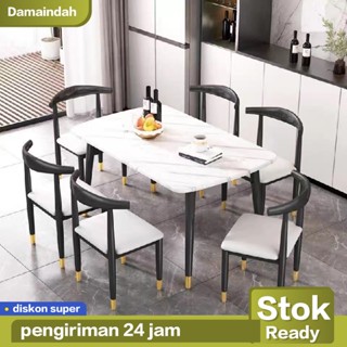 Jual Damaindah Meja Makan Set 4 Kursi / Meja Makan Aesthetic / Meja Makan Kayu Dengan Sticker ...