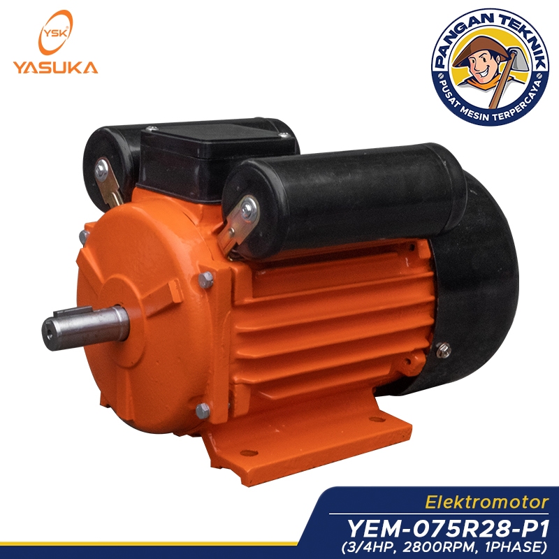 Jual ELEKTROMOTOR YASUKA | YEM-075R28 - P1 3/4 HP - 1 PHASE | DINAMO ...