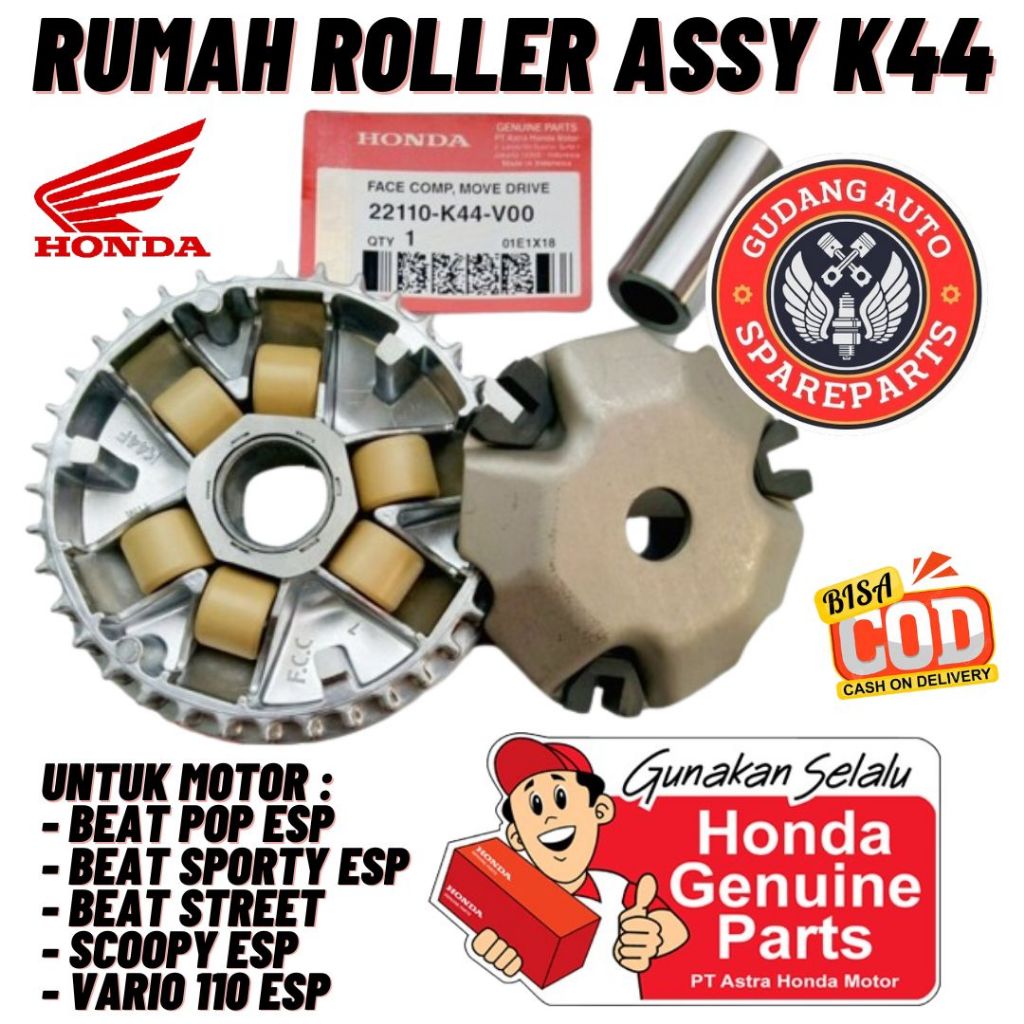 Jual ORIGINAL AHM Rumah Roller Assy Set Honda Beat Pop Beat Fi Esp ...