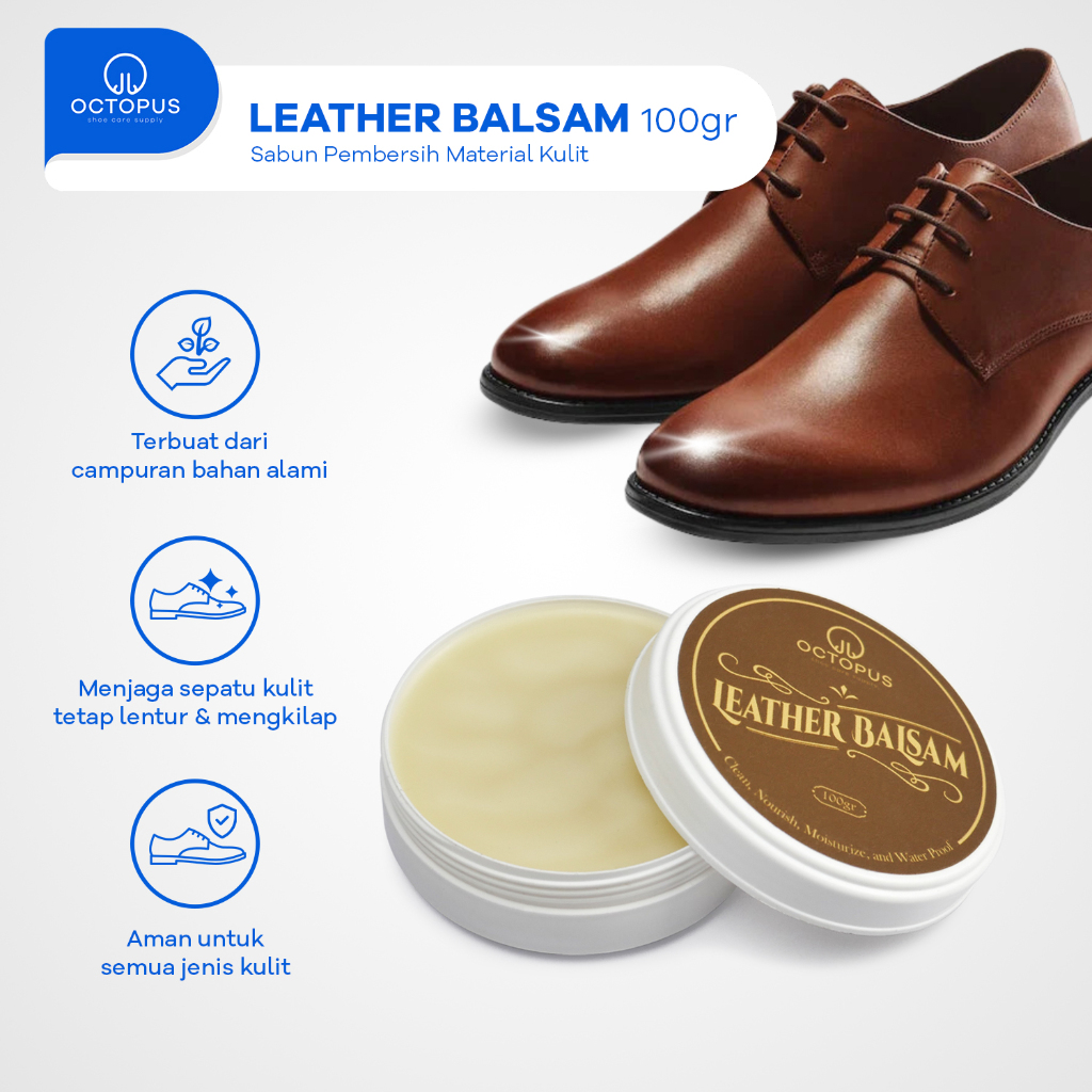 Jual Octopus Leather Balsam Semir Pembersih Sepatu Tas kulit ...