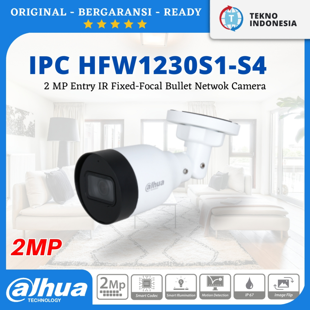 Jual DAHUA 2MP Outdoor Audio IPC HFW1230S1-A S4 2MP H.265 Bullet IP Camera Outdoor PoE ...