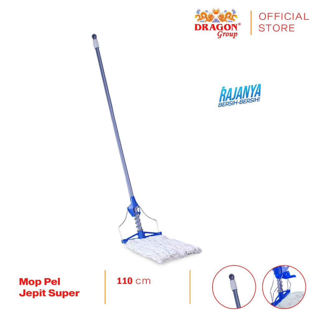 Jual DRAGON Mop Pel Jepit Super Alat Pel Lantai 110 cm Pembersih Lantai ...