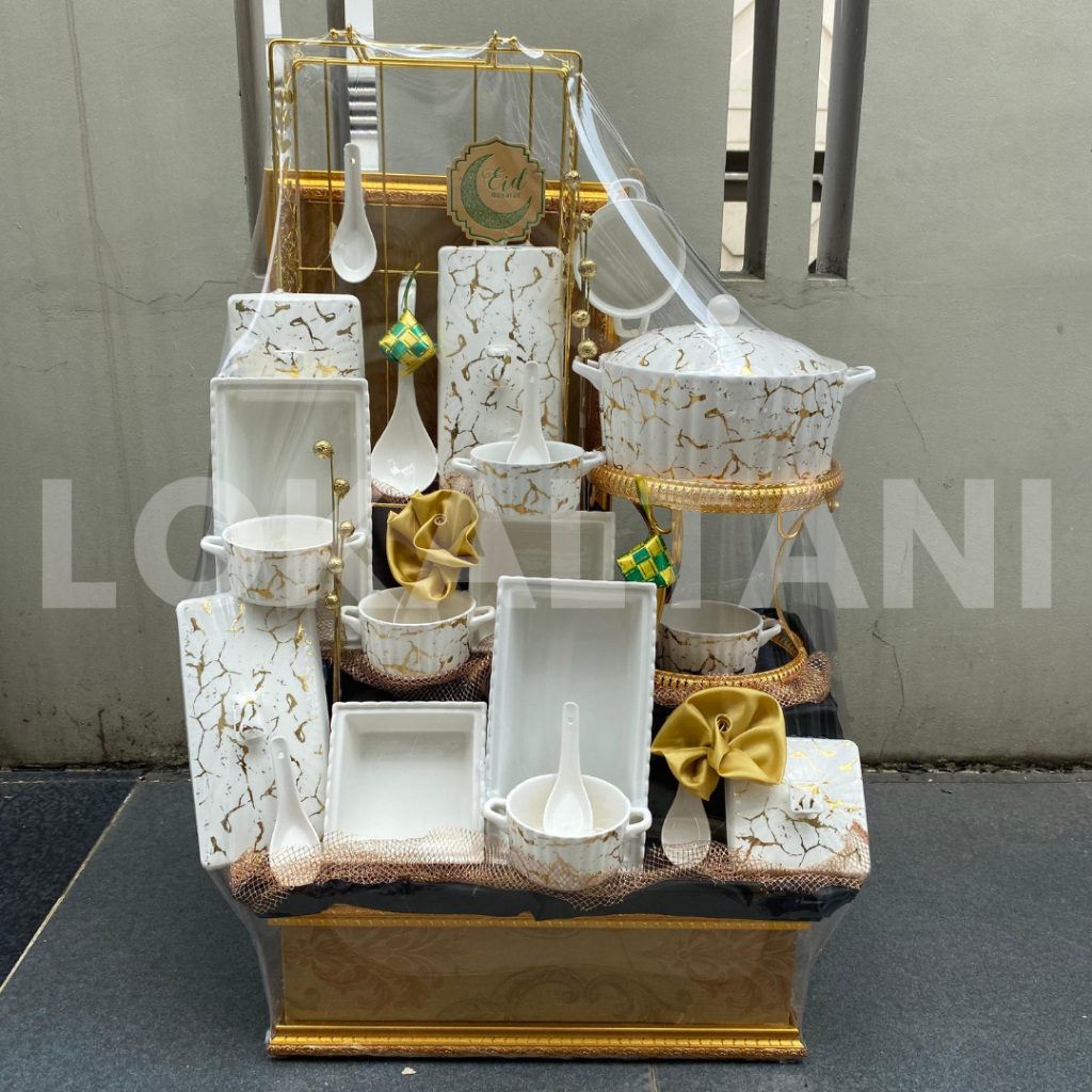 Jual Parcel Dinner Mangkok Marble + Panci - Parcel Pecah Belah / Parcel ...
