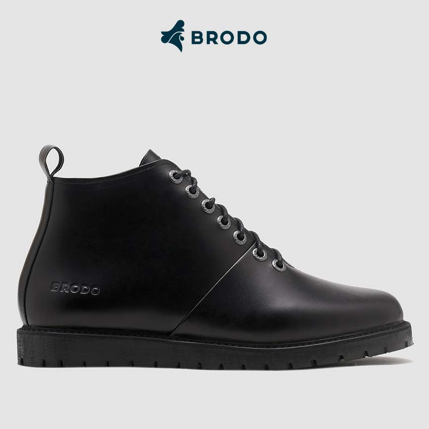 Jual BRODO - Sepatu Signore Boots Full Black Kulit Sapi Asli | Shopee ...