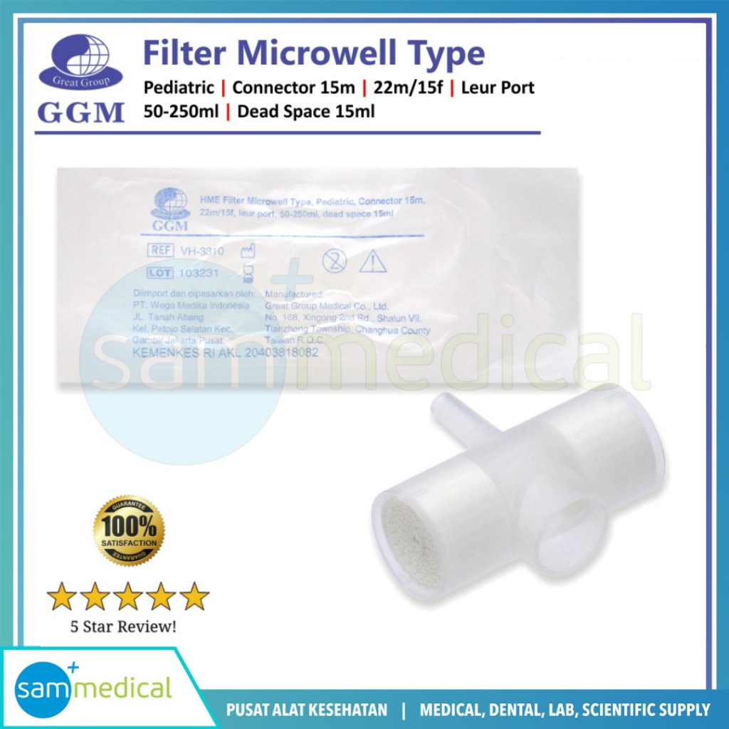 Jual GGM HME Filter Microwell Type Pediatric VH 3310 / HME Tracheotomy ...