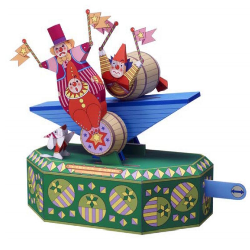 Jual Lembaran pola papercraft boneka badut dalam gentong (CP-AgA39 ...