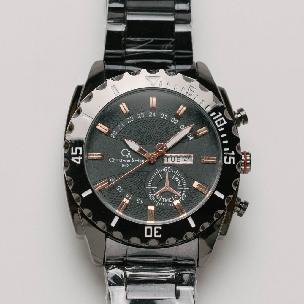 Jual Jam Tangan Rantai Pria Christyan Arden DAYDATE MONOCHROME EDITION ...