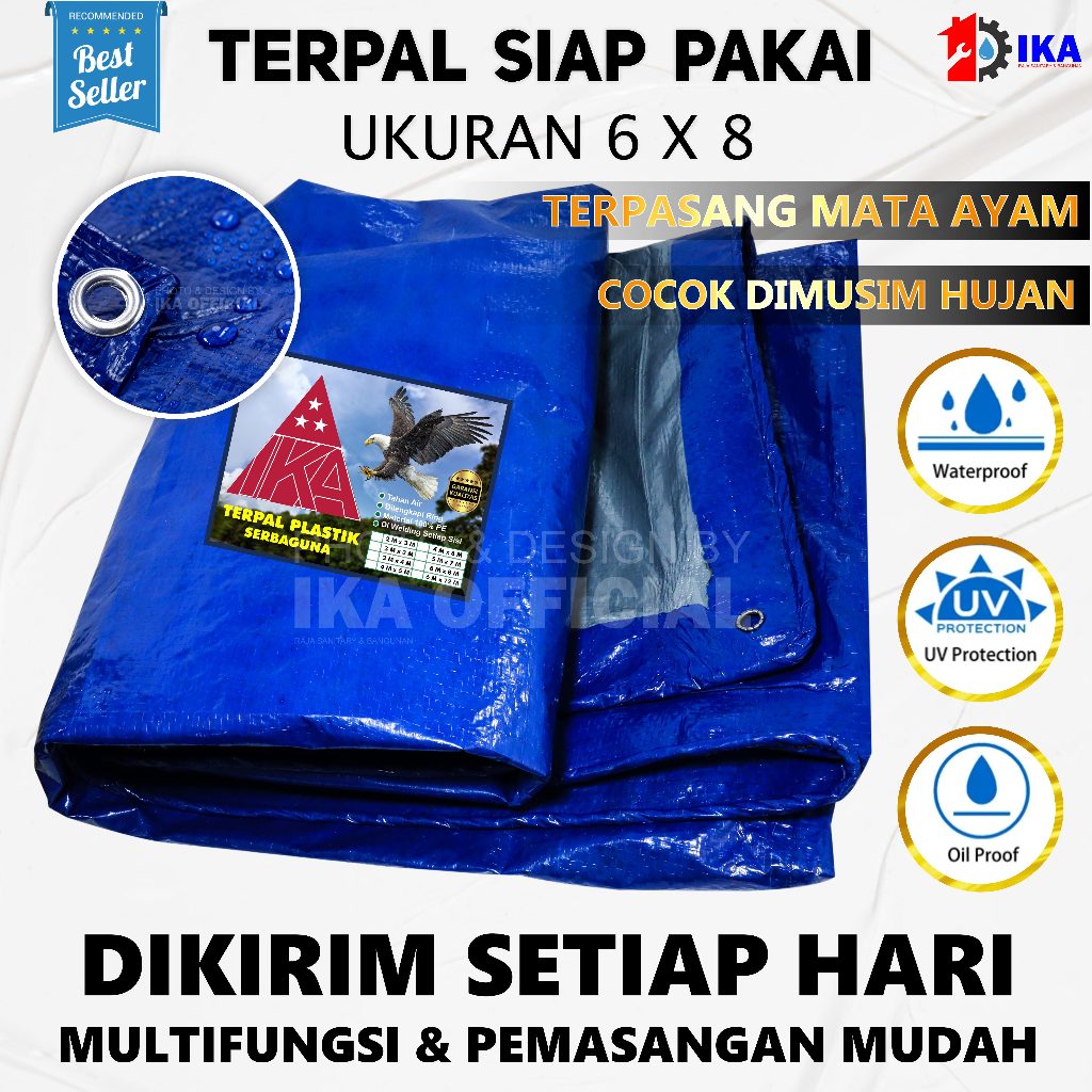 Jual Terpal Tenda Plastik Ukuran 6 x 8 Meter ( 600 cm x 800 cm ) (LGS ...