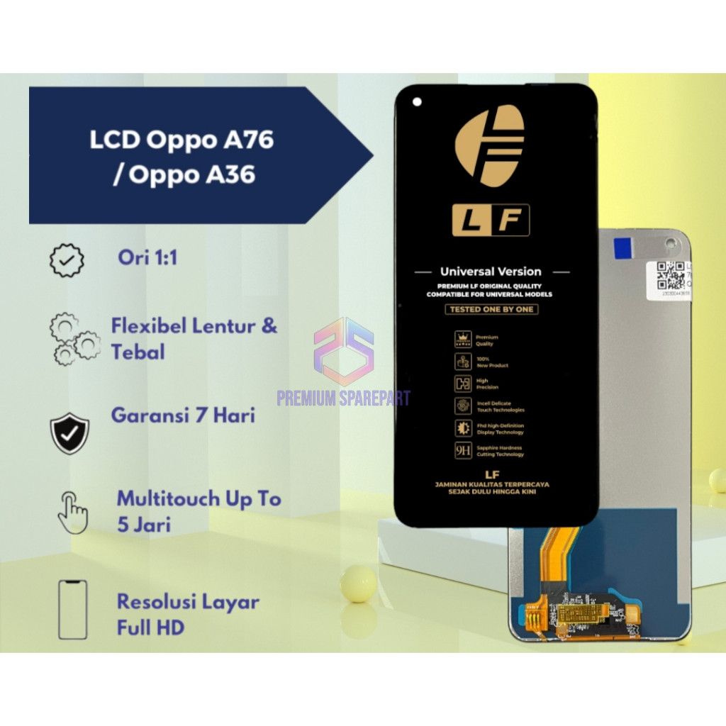 Jual LCD Oppo A76 / Oppo A36 Fullset Touchscreen / LCD LF (Bergaransi) | Shopee Indonesia