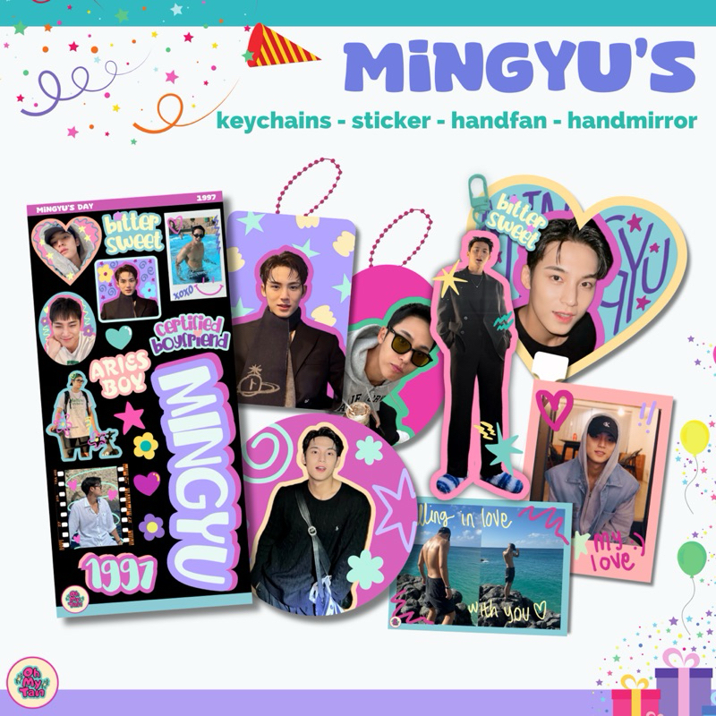 Jual Mingyu’s Birthday Edition! (Keychain, Sticker, Handfan, Handmirror ...