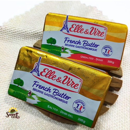 Jual Butter Elle & Vire Salted - Usnalted 200 gram | Shopee Indonesia