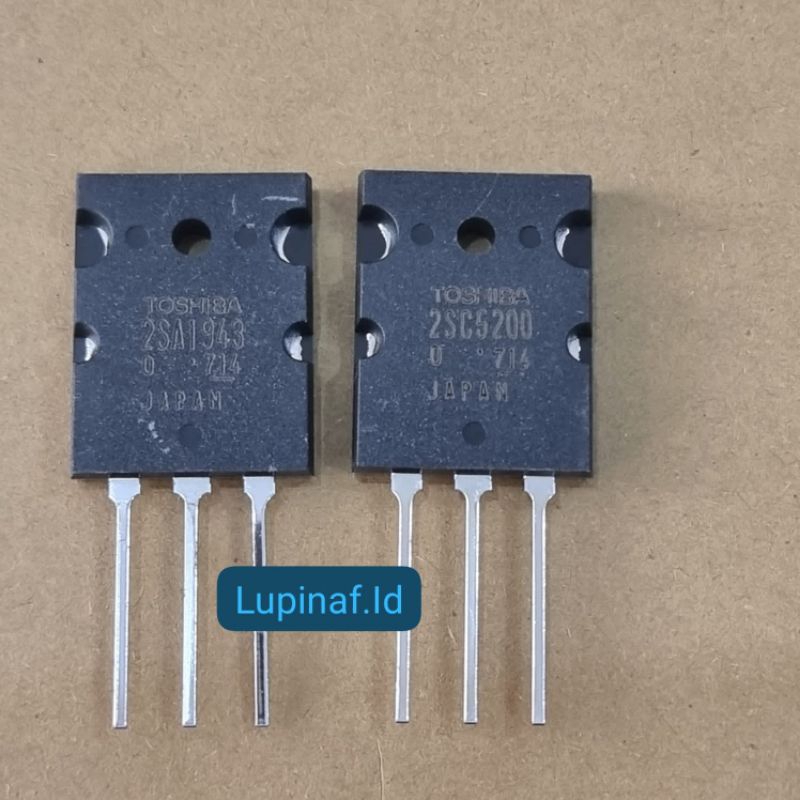 Jual TRANSISTOR S7 1943 5200 A1943 C5200 2SA1943 2SC5200 SERI 7 TOSHIBA ORIGINAL 1SET | Shopee ...